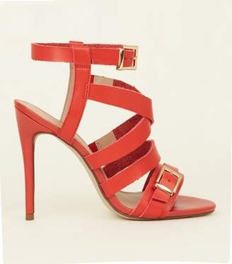 Red Strappy Heels - ShopStyle Australia