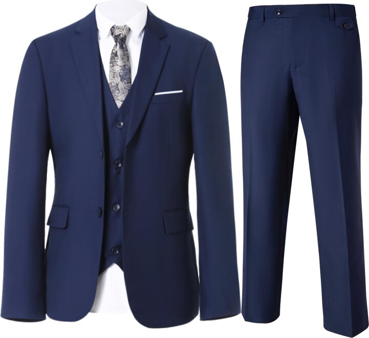 Girspt Men's Suits Slim Fit 3 Piece Mens Tuxedo Suit Dress Suit for Men ...