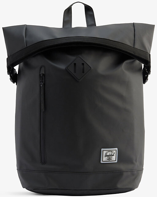 Herschel Black Roll Top Recycled-polyester Backpack - ShopStyle