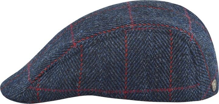 Sterkowski Norte Flat Cap | Harris Tweed Peaked Cap for Men and Women ...