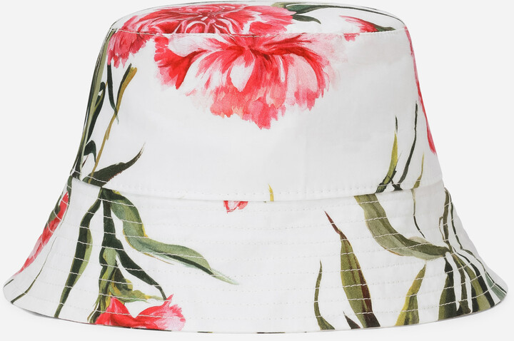 Dolce & Gabbana Carnation-print poplin hat - ShopStyle