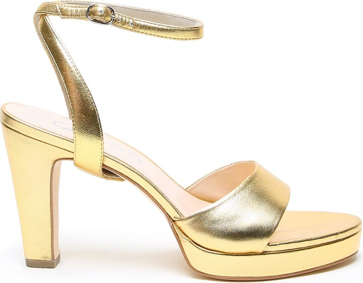 Gold Platform Pumps