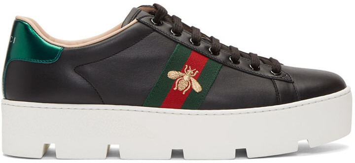Gucci Black Ace Platform Sneakers - ShopStyle