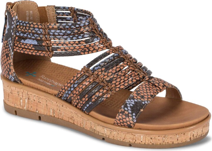 Bare Traps Bellini Posture Plus Womens Faux Leather Zipper Wedge ...