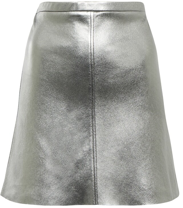 STOULS Lucie high-rise metallic leather miniskirt - ShopStyle