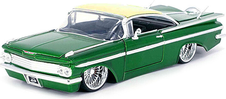 Diecast Model Jada 1959 Chevrolet Impala Lowrider Green Metallic with ...