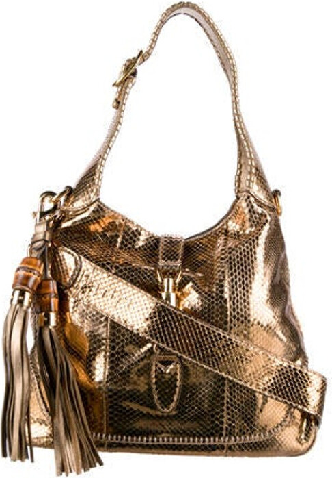 Gucci Medium Python New Jackie Hobo - ShopStyle