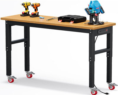 WFX Utility 60" Heavy Duty Workbench, Max Capacity 2200 LBS Adjustable ...