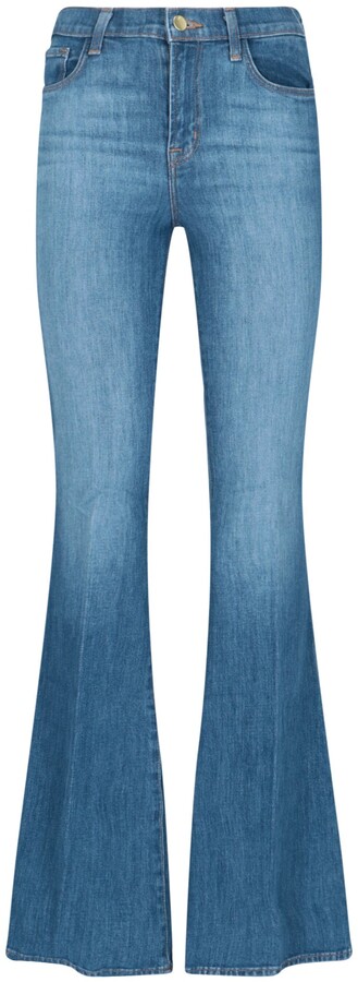 J Brand Valentina High-Rise Flared Jeans - ShopStyle
