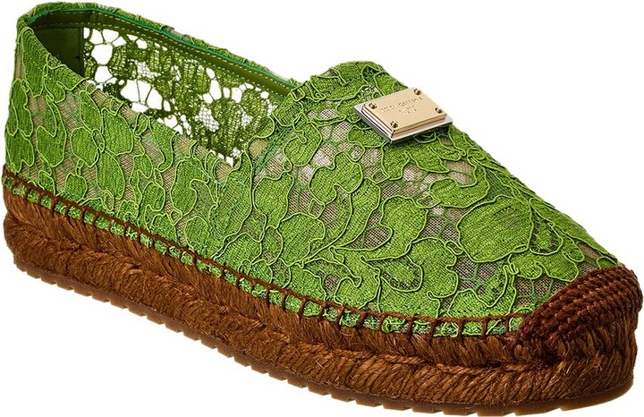 Dolce & Gabbana Logo Lace Espadrille - ShopStyle
