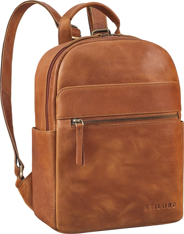 STILORD 'Phineas' Leather Backpack Mens Small Travel Backpack with ...