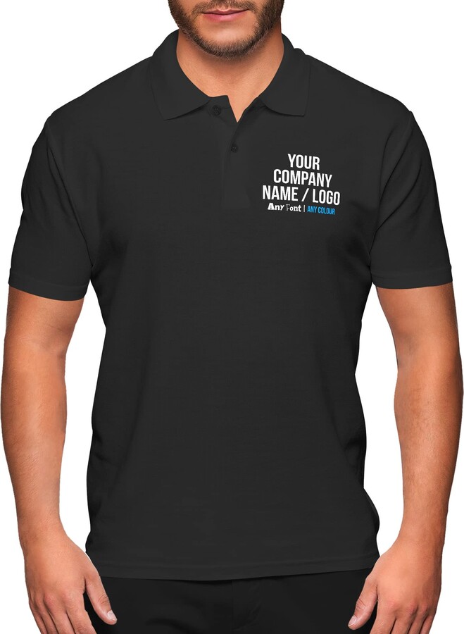 Purple Print House Personalised Work Polo Shirt Your Company Logo Image ...