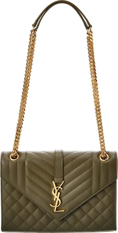 Saint Laurent Envelope Medium Leather Shoulder Bag - ShopStyle