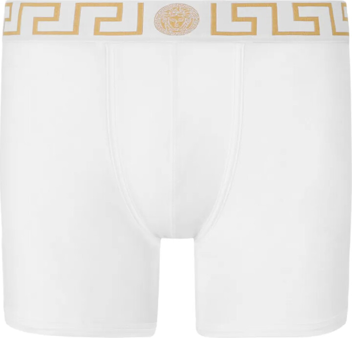 Versace Greca Border long boxers - ShopStyle