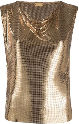 Paco Rabanne Mini Mesh Metallic Top - ShopStyle