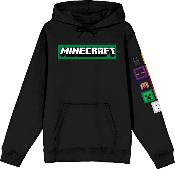 Minecraft Pixel Art and Logo Adult Black Graphic Adult Hoodie-Medium - ShopStyle Sweatshirts ...