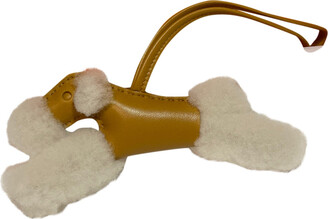 Hermes Mini Dog leather bag charm - ShopStyle