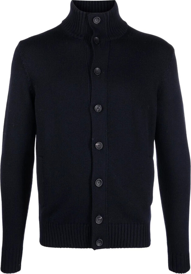 Zanone Wool High Neck Cardigan - ShopStyle