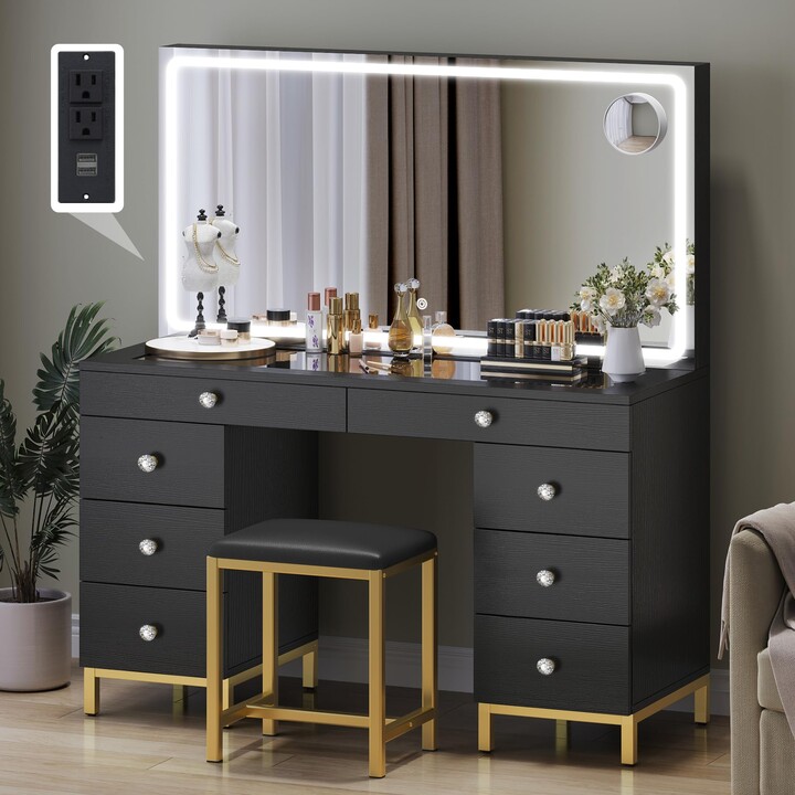 YITAHOME Vanity Desk with Mirror - ShopStyle Dressers & Armoires