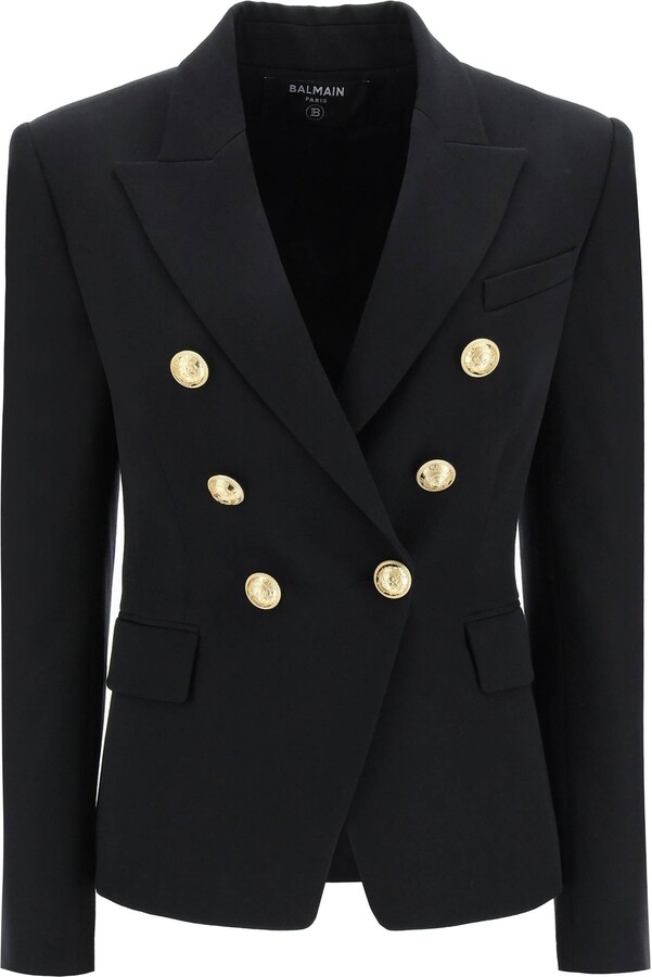 Balmain Six Button Slim Wool Jacket - ShopStyle Blazers