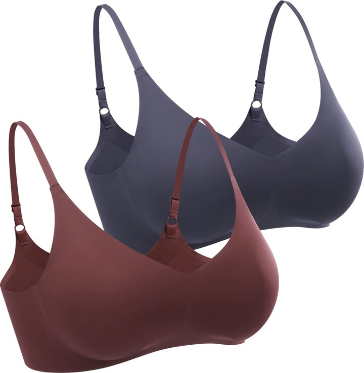 Ocexteur Women Seamless Bras Non Wired Padded Bra Comfy Bra Zero Feel T ...