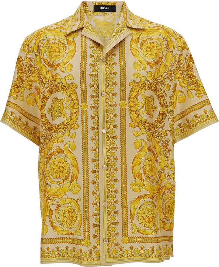 Versace Barocco print silk shirt - ShopStyle
