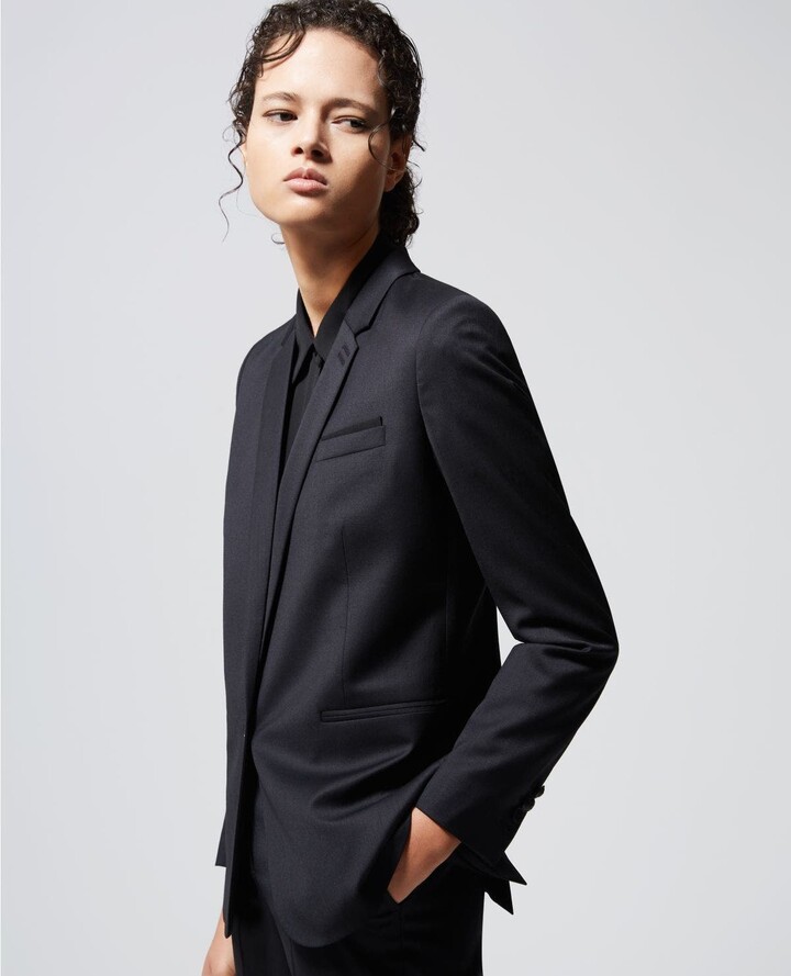The Kooples Formal black jacket in wool - ShopStyle