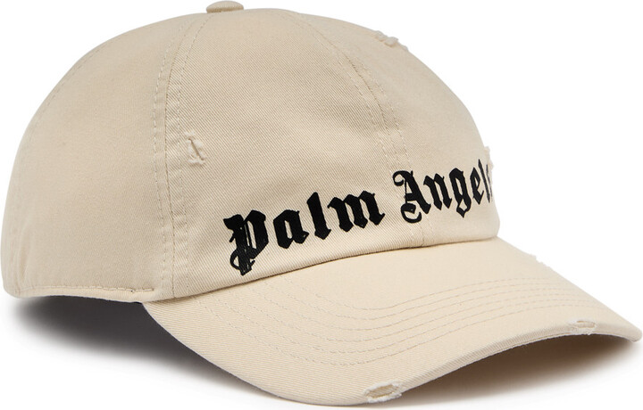 Palm Angels Logo Printed Cotton-twill cap - ShopStyle Hats
