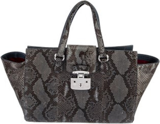 Gucci Python Large Lady Lock Handle - ShopStyle