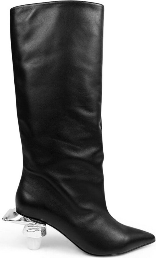 Maison Mihara Yasuhiro Toothpaste Heel Knee-Length Boots - ShopStyle
