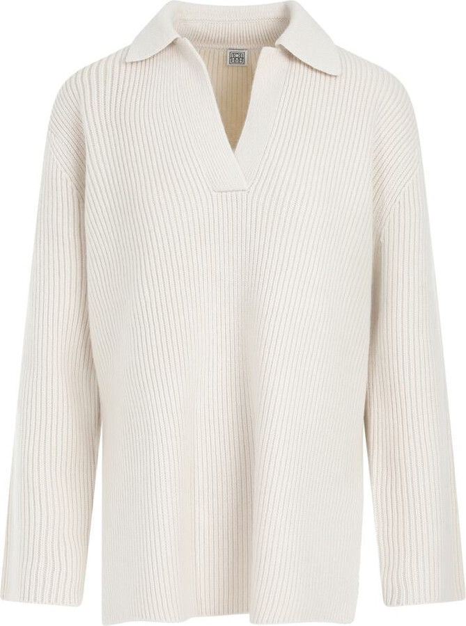 Totême Ribbed Knit Polo - ShopStyle Tops