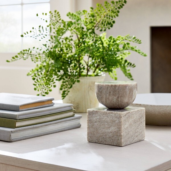 Threshold designed w/Studio McGee Modern Marble Figural Beige ...