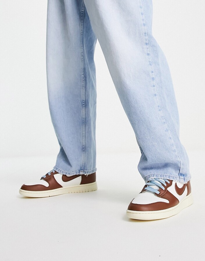 Nike Dunk High Retro Premium sneakers in pecan and sail white - ShopStyle