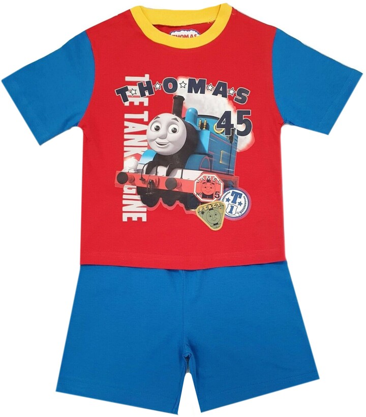 Thomas & Friends Boys Thomas The Tank Short Pyjamas Childrens Train ...