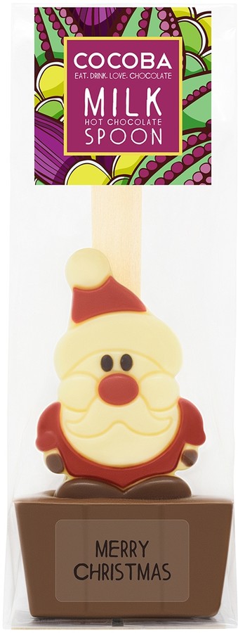 Cocoba Christmas Santa Milk Chocolate Hot Chocolate Spoon 50g ...