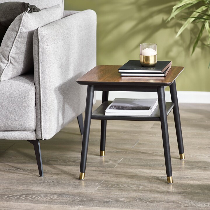 Dunelm Findlay Lamp Table With Shelf Brown - ShopStyle