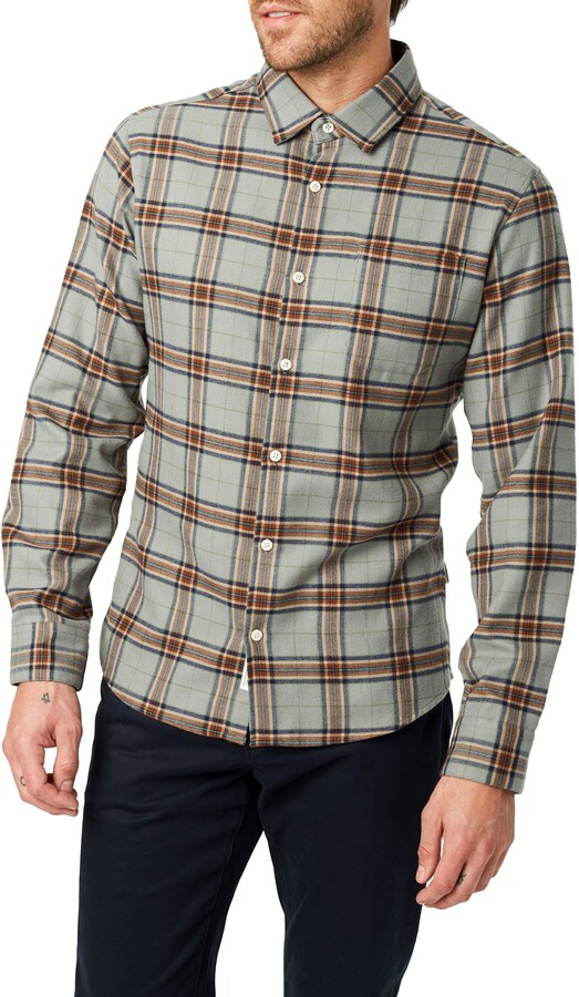 7 Diamonds Hunter Plaid Slim Fit Shirt - ShopStyle