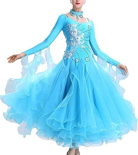 YDHTIZ Professional Ballroom Dance Dresses Waltz Costumes Competition ...