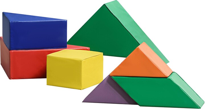 HOMCOM 7 Pcs Kids Soft Foam Puzzle Play Blocks Set Learning Toddler ...
