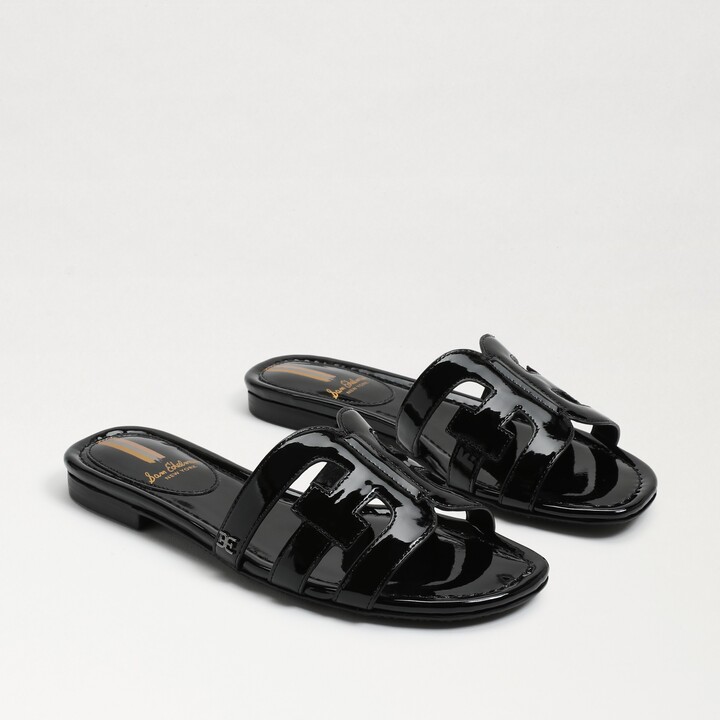 Sam Edelman Bay Slide Sandal Black Patent - ShopStyle