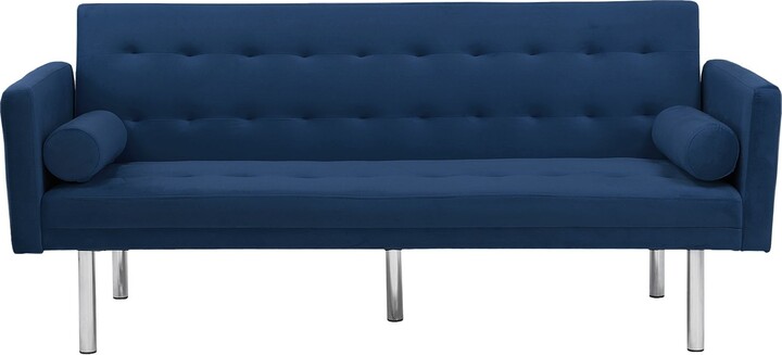 BESTCOSTY Square arm sleeper sofa Adjustable 3 angles W/2 pillows ...