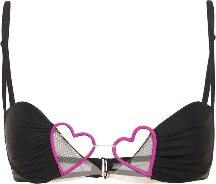 Nensi Dojaka Padded heart bra w/ gathered cups - ShopStyle