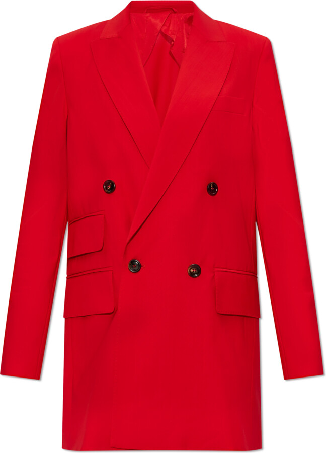 Max Mara Double-breasted Jacket `Nebbie`, , - Red - ShopStyle Blazers