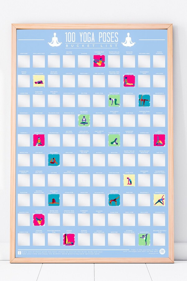Gift Republic 100 Yoga Poses Scratch Off Bucket List Poster - ShopStyle ...