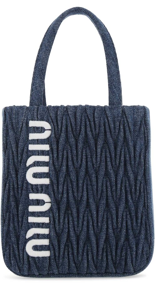 Miu Miu Logo Embroidered Tote Bag - ShopStyle