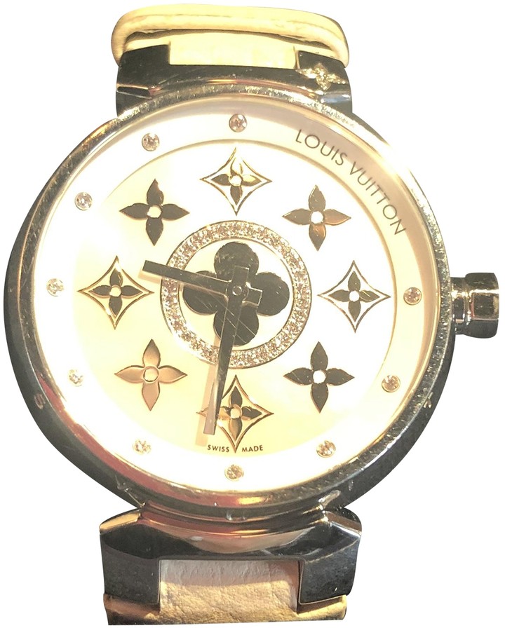 Louis Vuitton Tambour White Steel Watches - ShopStyle