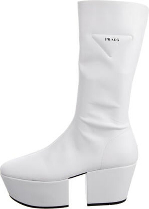 Prada Leather Sock Boots - ShopStyle