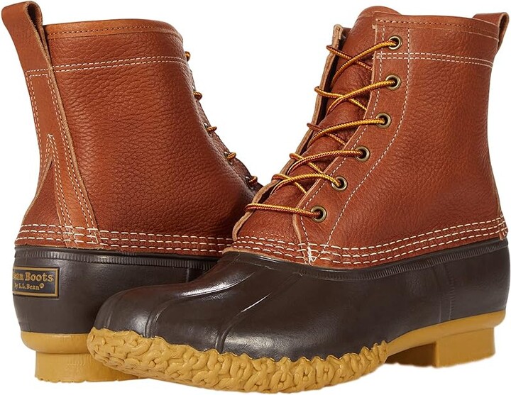 L.L. Bean Bean Boot 8 Tumbled Leather Primaloft Shearling Lined Men's ...