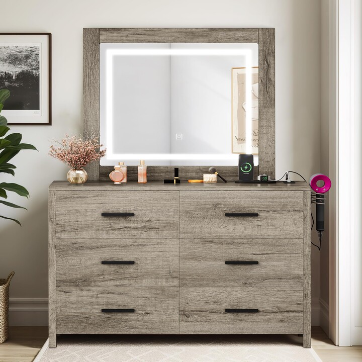 YITAHOME Makeup Vanity with Lighted Mirror - ShopStyle Dressers & Armoires
