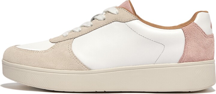 FitFlop Rally Leather/Suede Panel Sneakers - ShopStyle